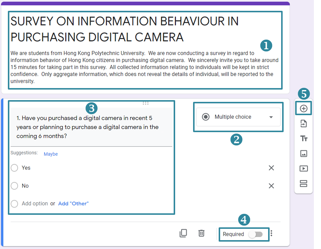 Google Forms Survey Examples