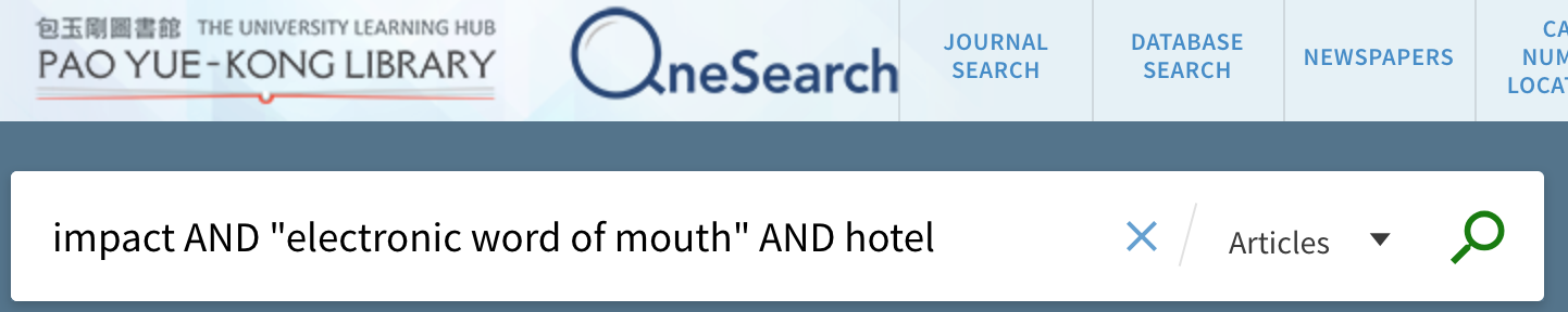 Build a Search Statement - Hotel and Tourism Management - Guides ...