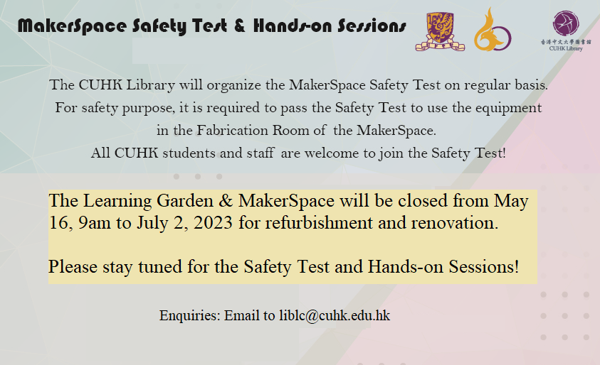 Safety Test - How to Use the MakerSpace Facilities and Services ...