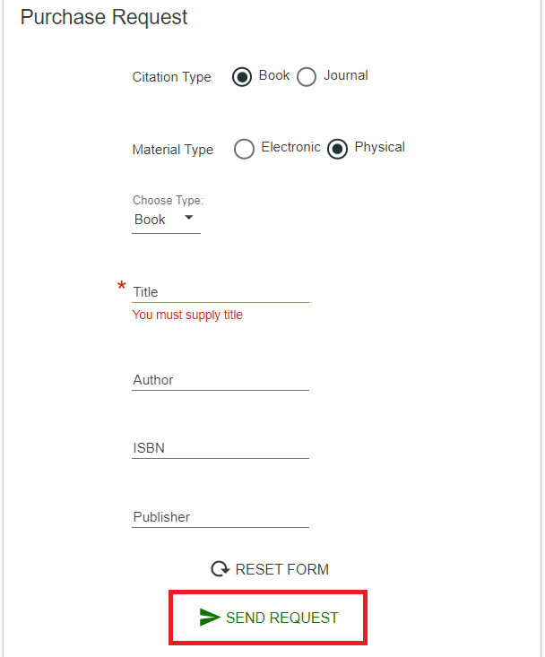 Home - User Guide to Recommending Items for the Library (Primo ...