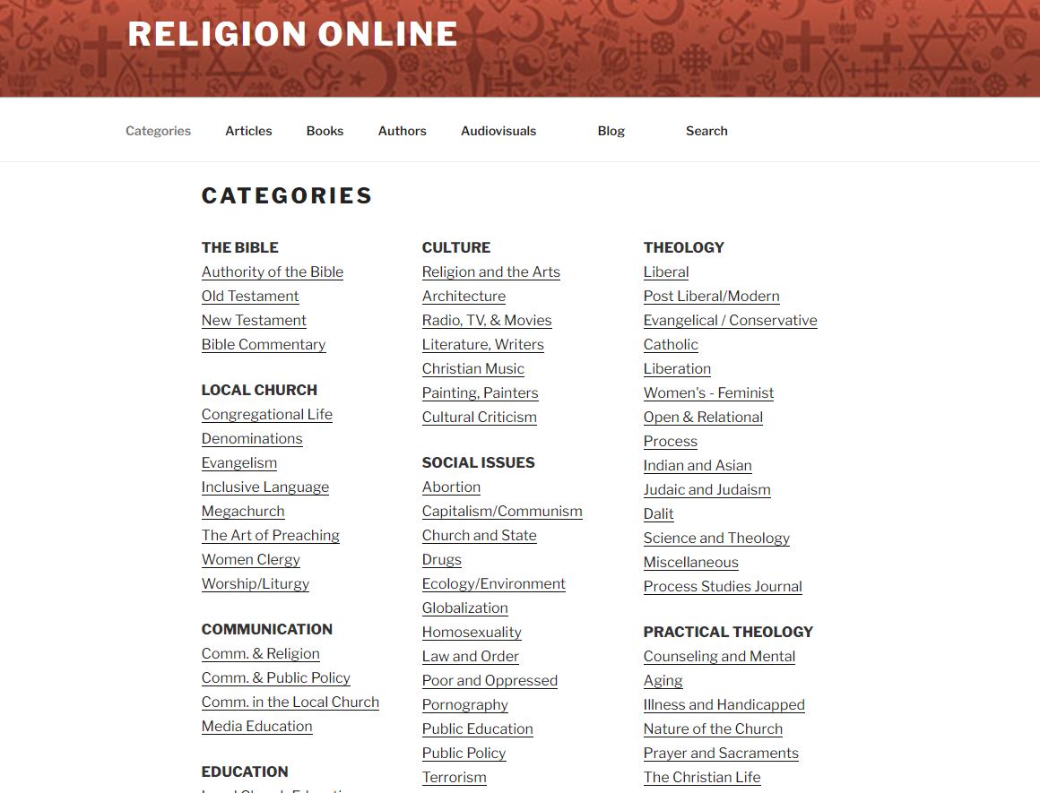 Find reliable internet resources - Religion and Philosophy Subject ...