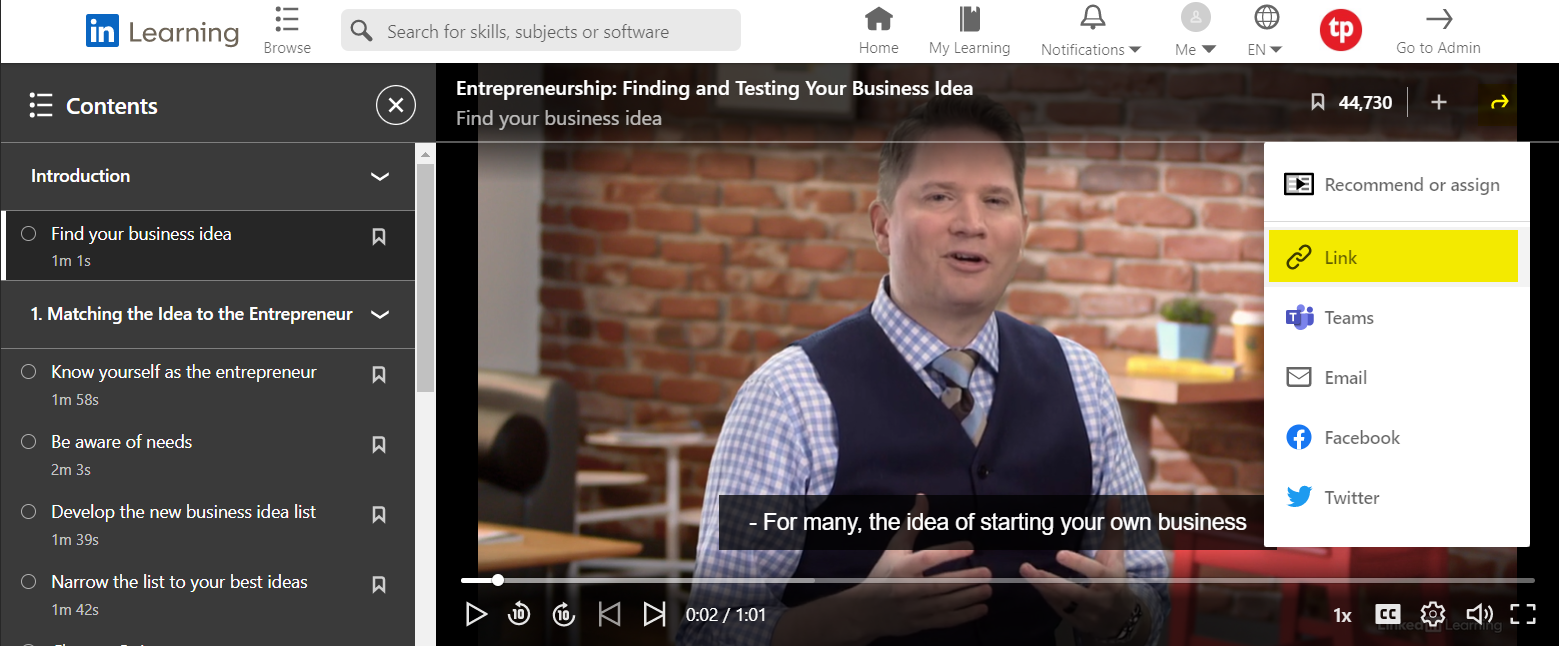 Info. for Lecturers - Resources / LinkedIn Learning - LibGuides at TP Library
