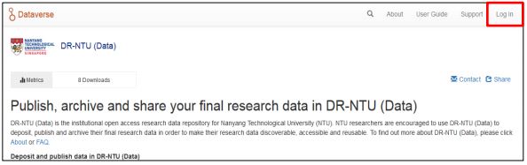 Institutional Log In - DR-NTU (Data) User Guides and Policies ...
