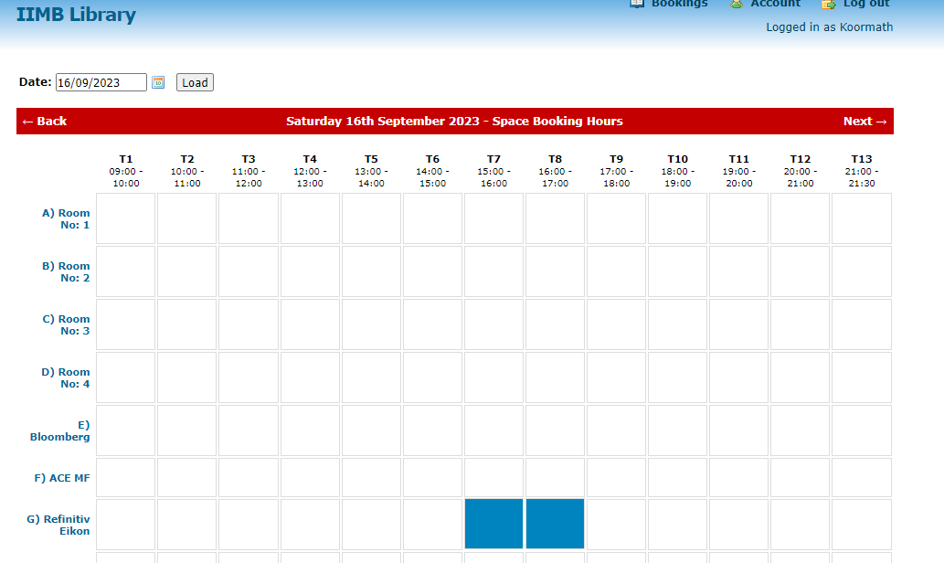 How to Book a Space - Library Space Booking - LibGuides at Indian ...