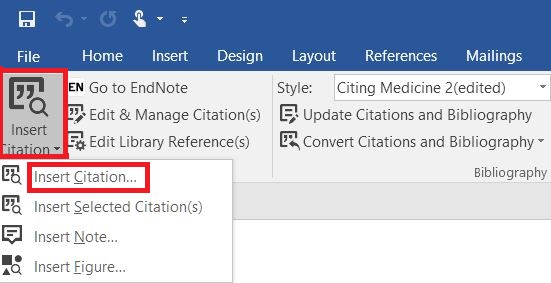 References In WORD EndNote Referencing Software Library Guides At 