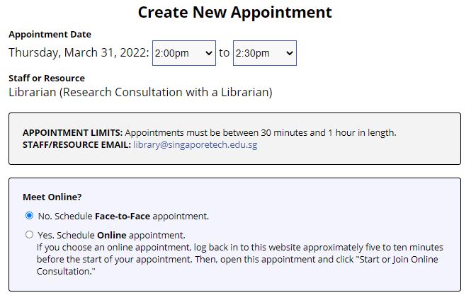 How to book and attend a research consultation appointment? - LibHelp