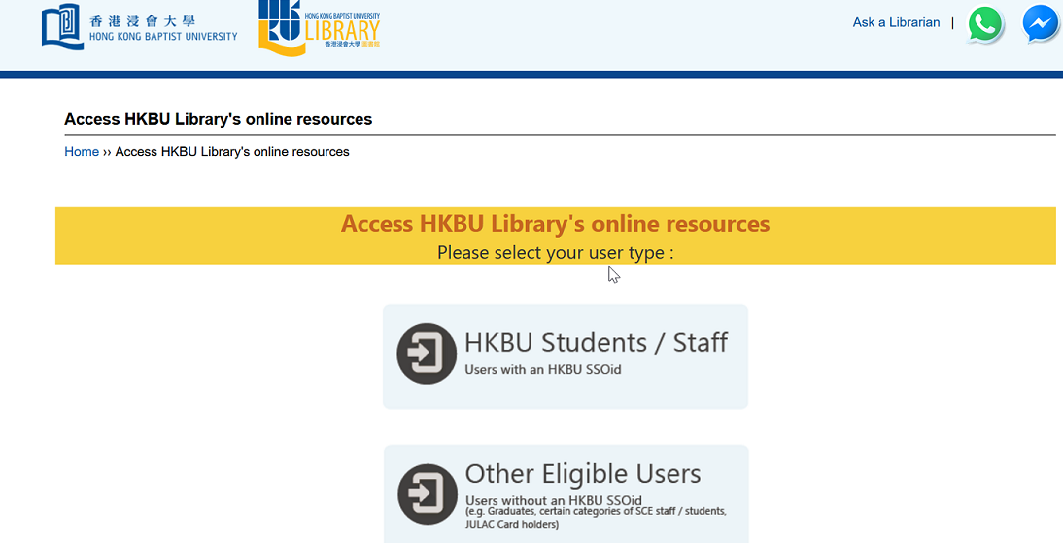 From Publisher Website - Accessing e-resources @ HKBU Library ...