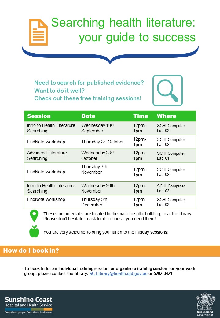 Training - LIBRARY - LibGuides at Sunshine Coast Health Institute Library