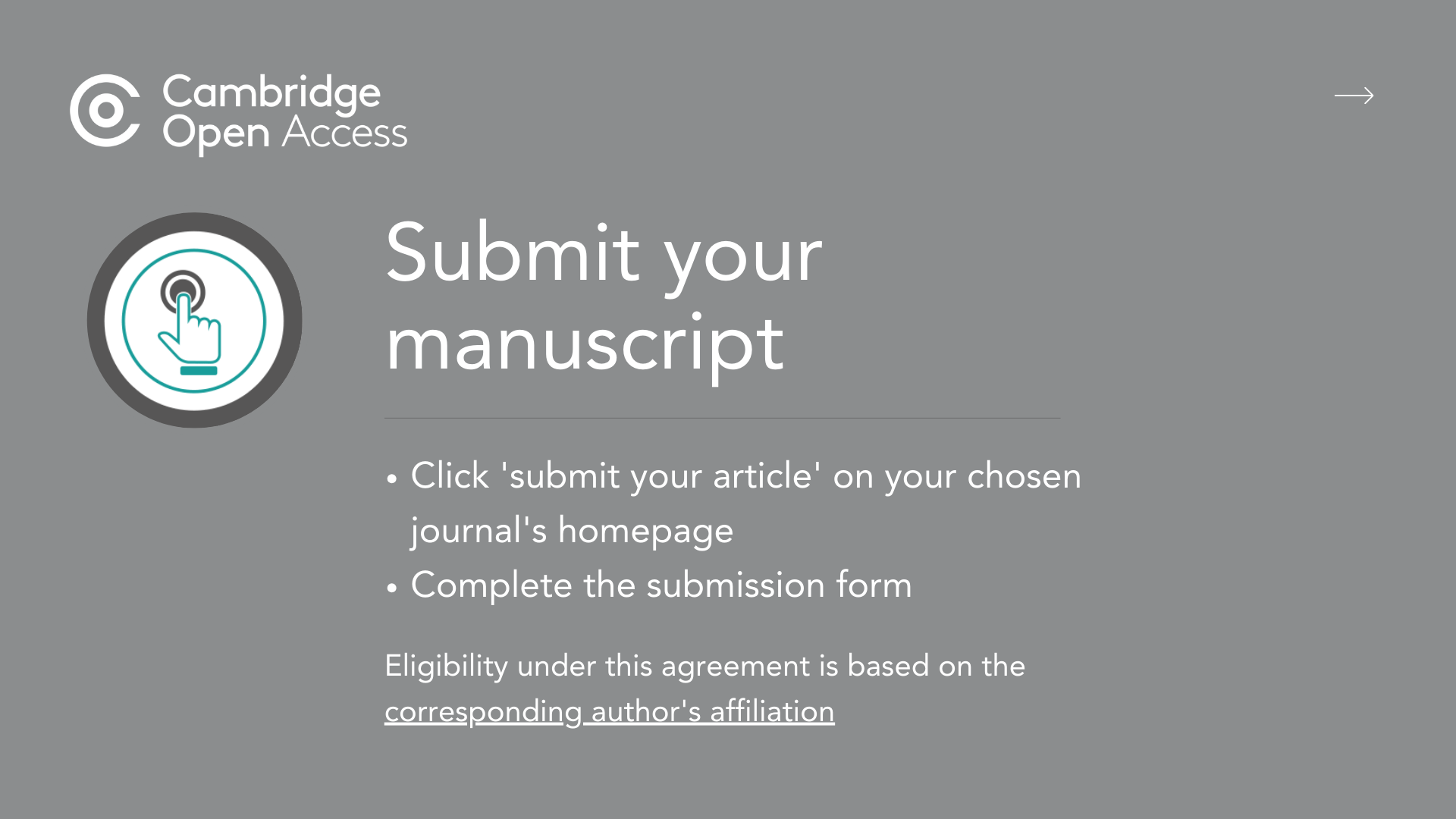 Cambridge University Press (CUP) - UM Open Access Publishing with ...