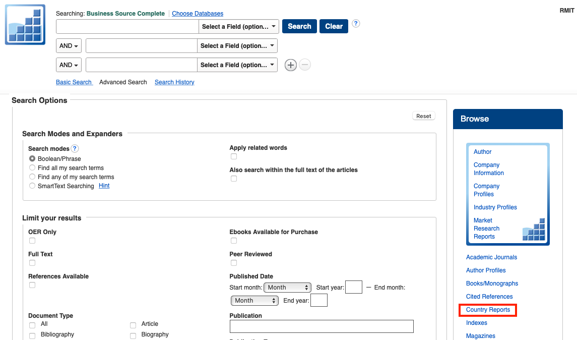 Key resources - Country analysis - All guides at RMIT University
