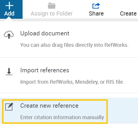 Step 2: Importing References to RefWorks - RefWorks (Citation ...
