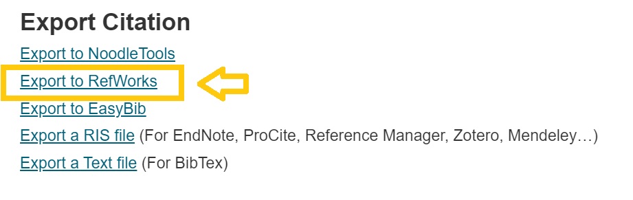 Step 2: Importing References to RefWorks - RefWorks (Citation ...