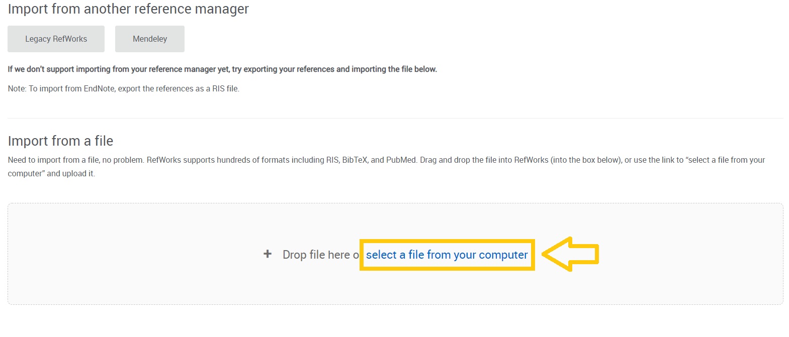 Step 2: Importing References to RefWorks - RefWorks (Citation ...