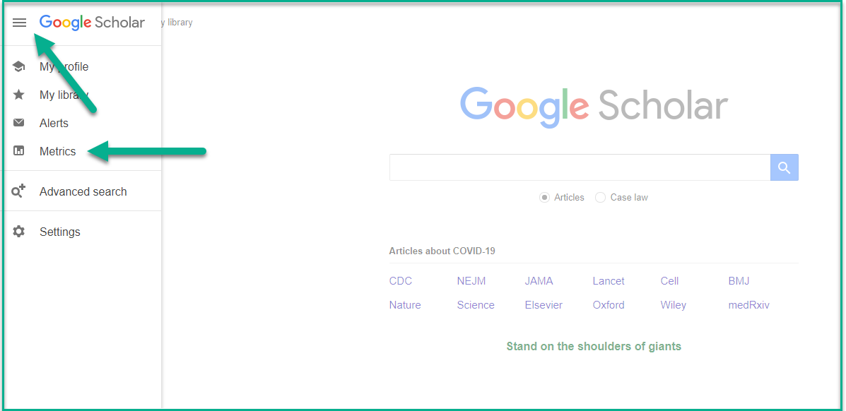 Google Scholar Journal Metrics Publishing Subject Guides At Google Scholar Journal Metrics Publishing Subject Guides At