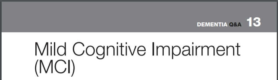 Content - Mild Cognitive Impairment (MCI) - Library guides at Dementia ...