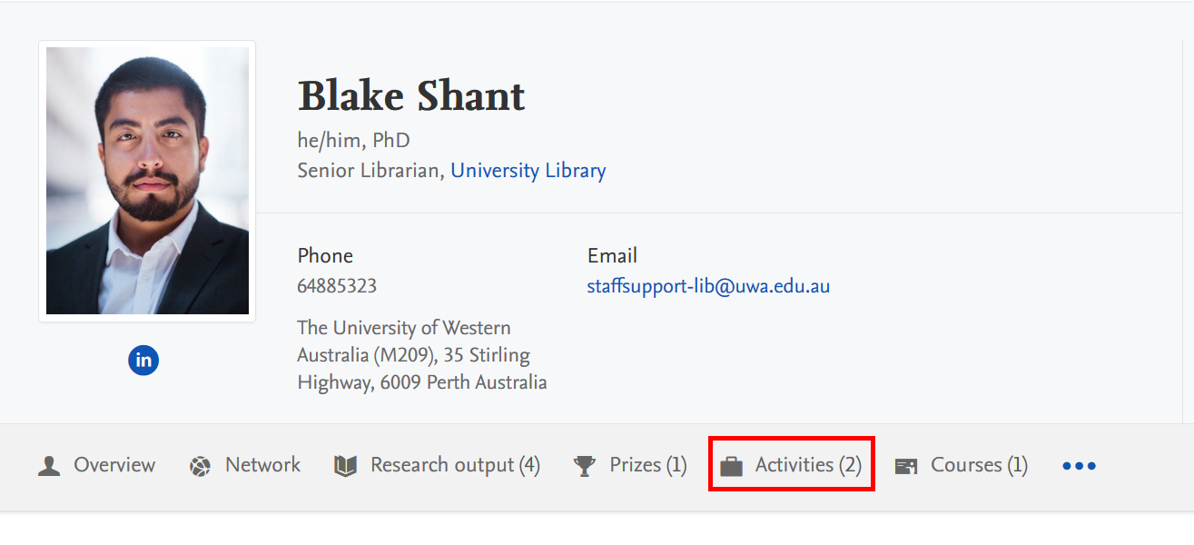 Engagement and Activities - UWA Profiles and Research Repository ...