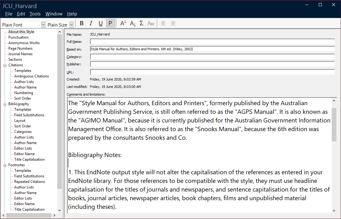 Referencing Styles EndNote Library Guides At James Cook University
