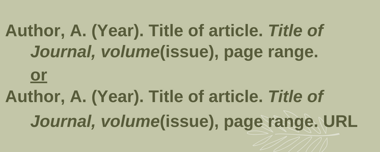 Journal Article APA Referencing Guide LibGuides At Endeavour 