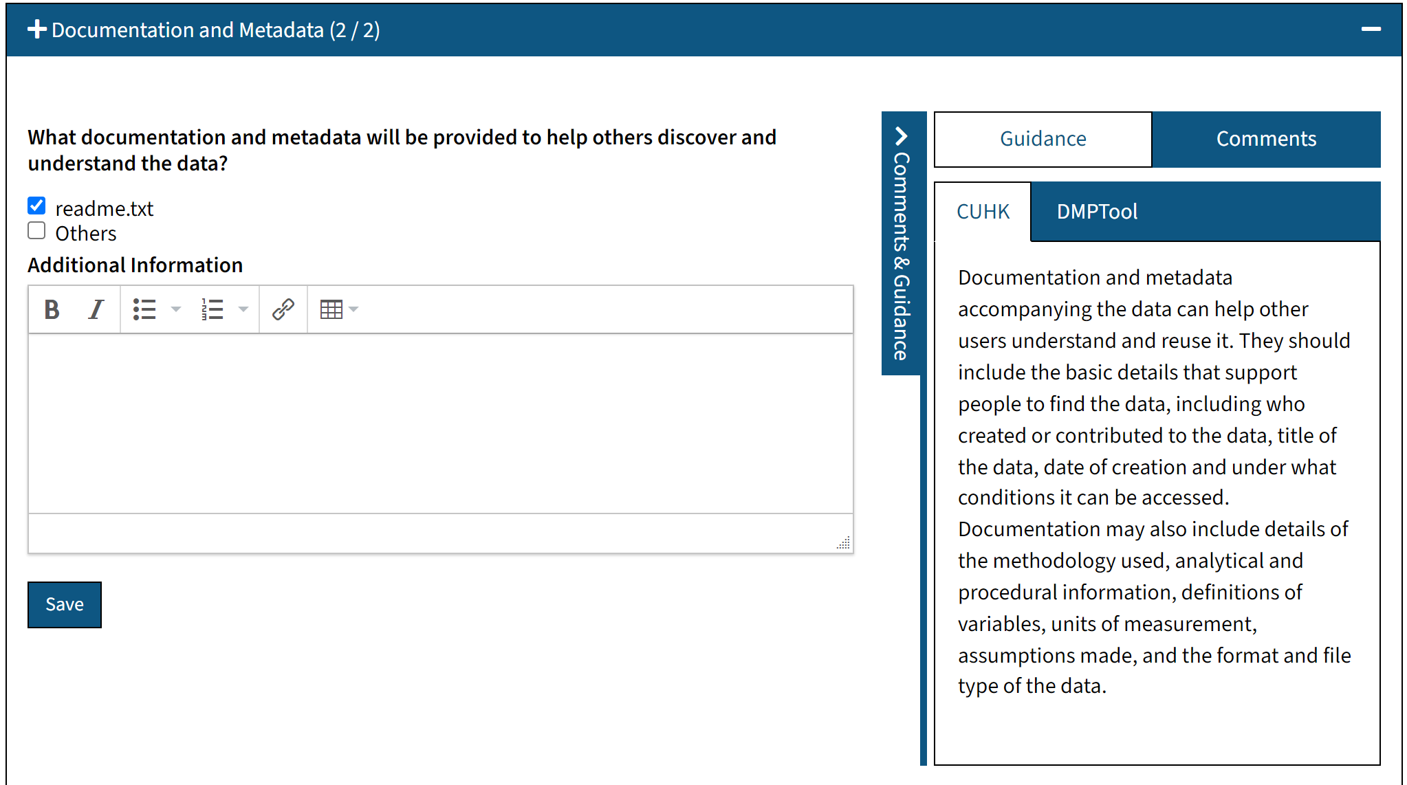 CUHK DMP Template - Data Management Plan - LibGuides at The Chinese ...