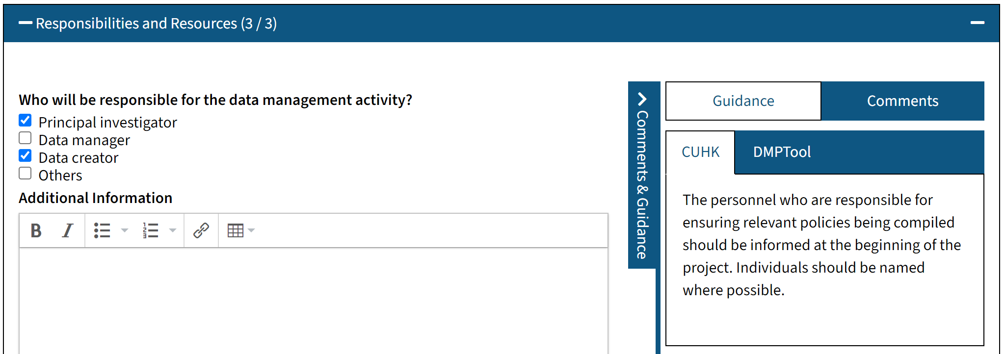 CUHK DMP Template - Data Management Plan - LibGuides at The Chinese ...