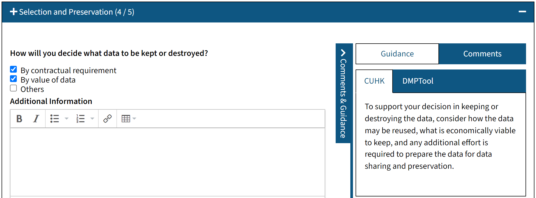 CUHK DMP Template - Data Management Plan - LibGuides at The Chinese ...
