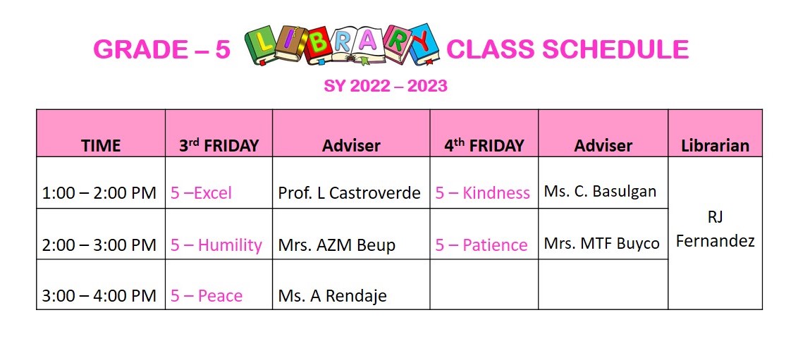 GRADE 5 - Elementary School - Henry Luce III Library LibGuides at ...