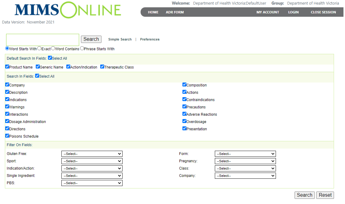 User Guide - MIMS Online User Guide - Clinical Guides at Monash Health
