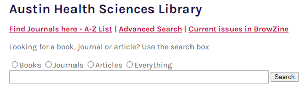 Searching - Searching the catalogue - Library Info Guides at Austin ...