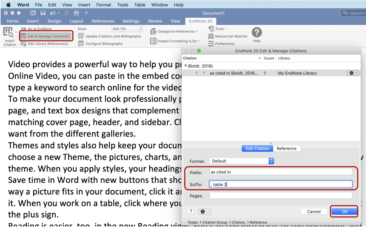 Edit Citations In Word EndNote 20 For Mac Subject And Research 