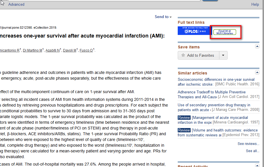 How do I access the full text of journal articles from PubMed ...