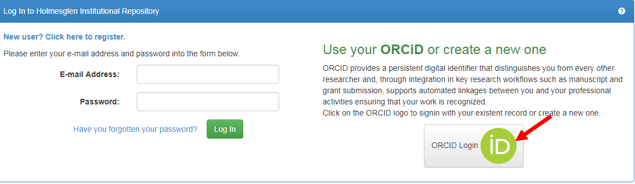 Login with ORCID - Holmesglen Institutional Repository Guide ...