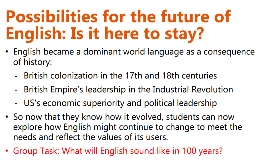 Unit 2 AoS 1: Language change: English across time - English Language ...