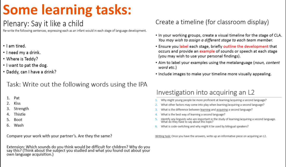 Unit 1 AoS 2: Language Acquisition - English Language Year 11 ...