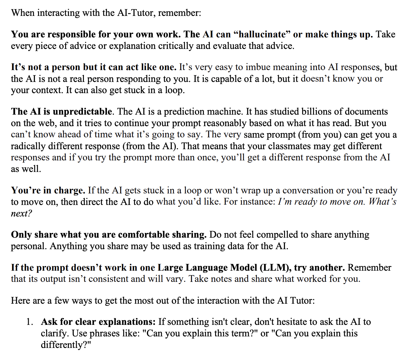 AI 7 approaches for students with prompts - AI for educators ...