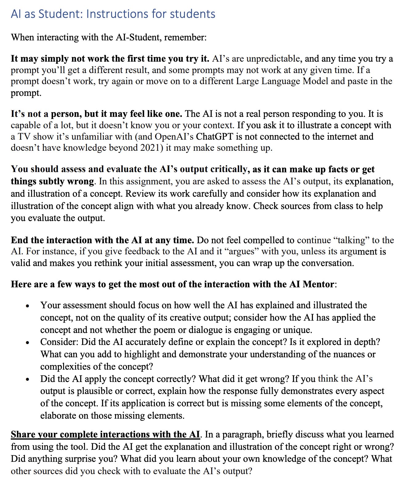 AI 7 approaches for students with prompts - AI for educators ...