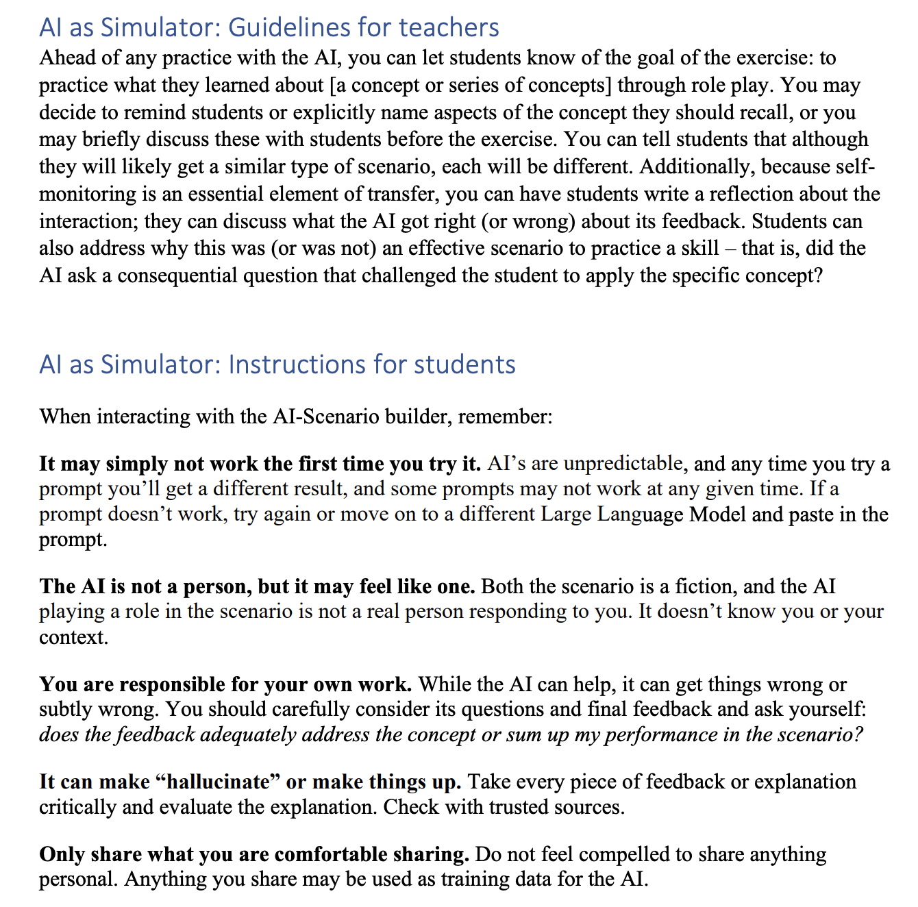 AI 7 approaches for students with prompts - AI for educators ...