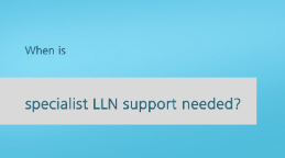 Specialist Support Options - LLN Skills - Training & Assessment ...