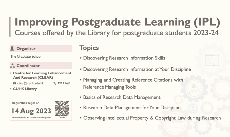 Workshops 2023/24 Term 1 - Support for Online Learning and Teaching - LibGuides at The Chinese ...