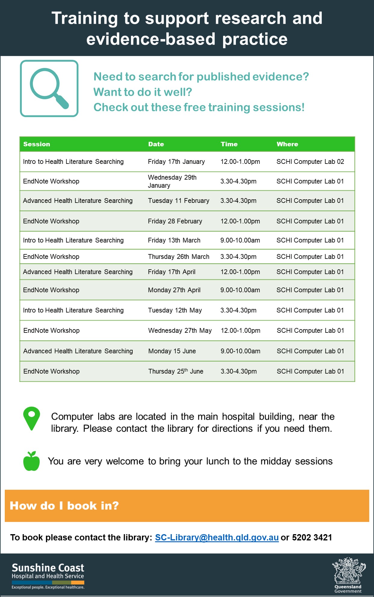 Training - LIBRARY - LibGuides at Sunshine Coast Health Institute Library