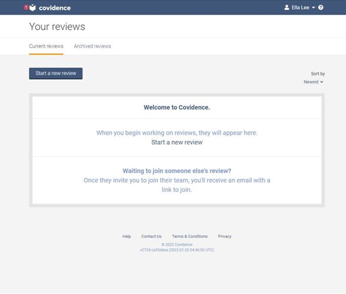 Sign Up An Account - Covidence: A Tool For Systematic Review ...