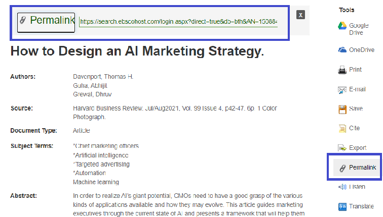 HBR articles - Library resources in Canvas - All guides at RMIT University