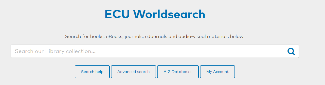 Searching the ECU Library - UniPrep - LibGuides at Edith Cowan University