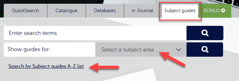 How Subject Guides help you - New students' guide to the library ...