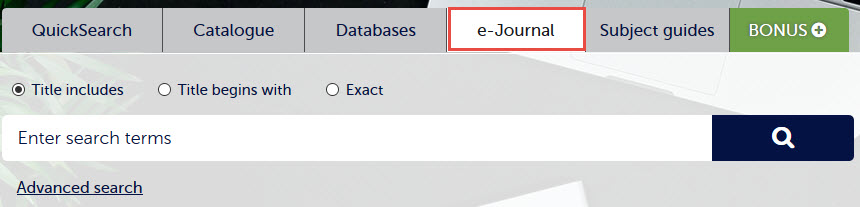 Find journal articles - QuickSearch userguide - Subject Guides at ...