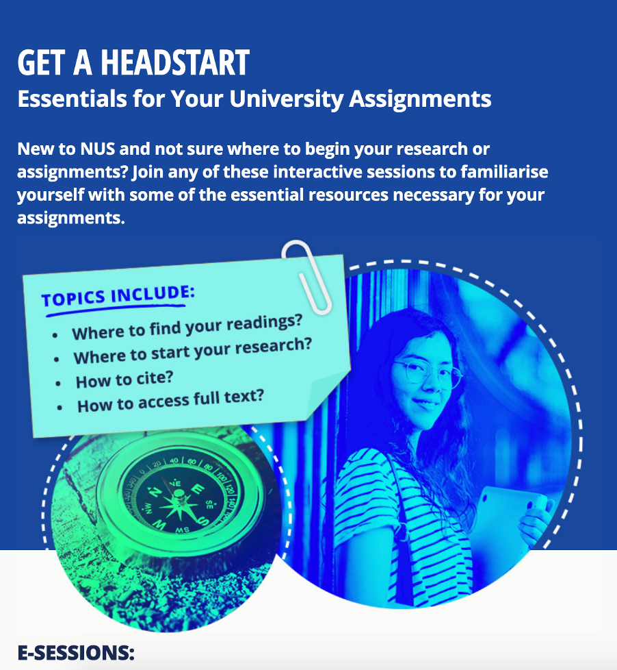 Library Workshops - New to NUS - LibGuides at National University of ...