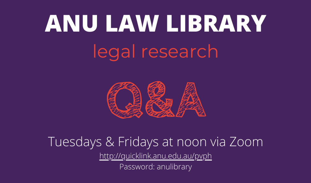 Contact us - Law - LibGuides at The Australian National University