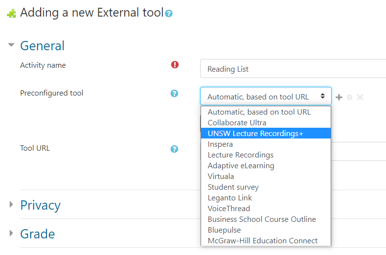 Create list: Moodle - Leganto Guide - Subject Guides at UNSW Library