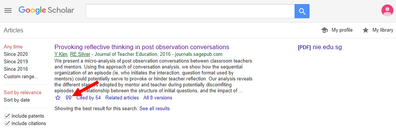 Citation Feature In Google Scholar APA 7th Edition Style Guide 