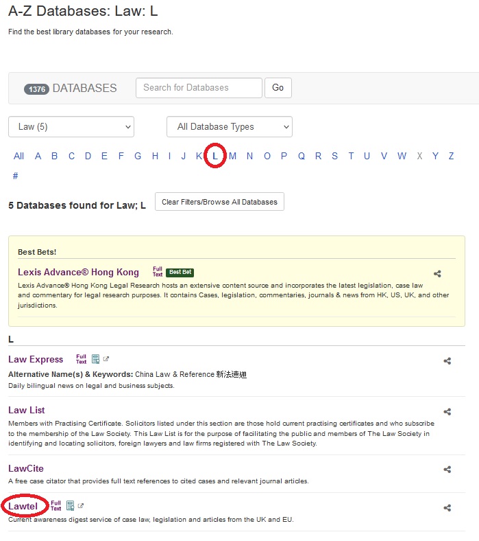 Lawtel - How to Set Up Current Awareness Services in Law Databases ...
