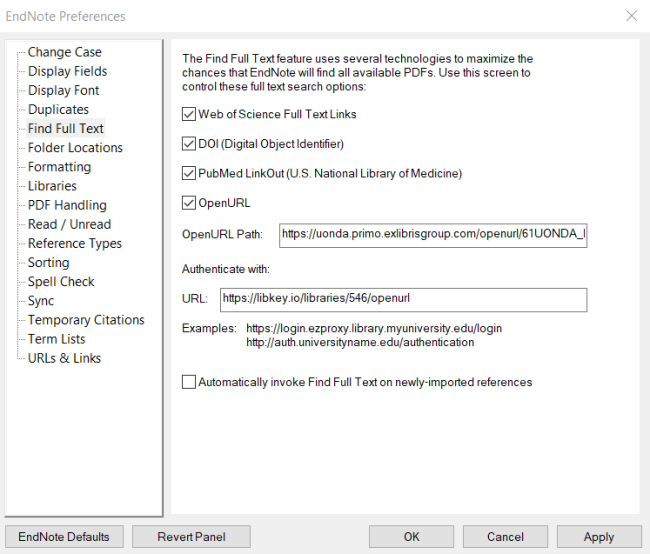 Using EndNote - EndNote - University Library at The University of Notre ...